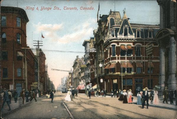 King & Yonge Street Toronto, ON Canada Ontario Postcard