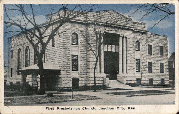 First Presbyterian Church Junction City, KS Postcard