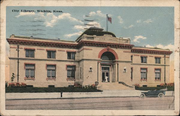 City Library Wichita, KS Postcard