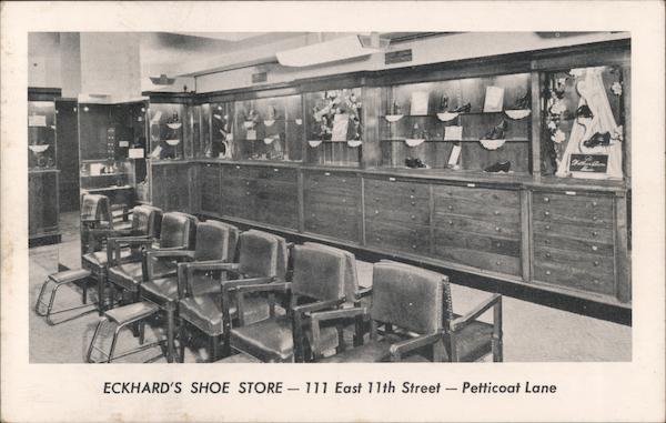 Eckhard's Shoe Store - Petticoat Lane Kansas City, MO Postcard
