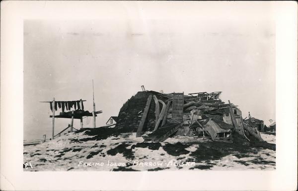 Eskimo Igloo Barrow, AK Postcard