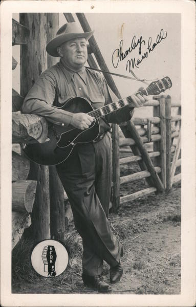 Charley Marshall with Guitar KFBK Country Western California Performers ...