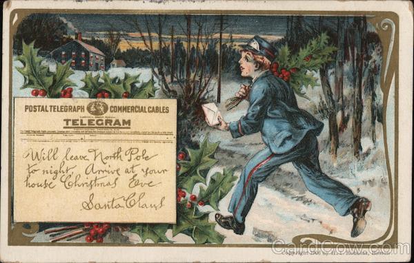 Postal Telegraph Commercial Cables Telegram Will leave North Pole to ...