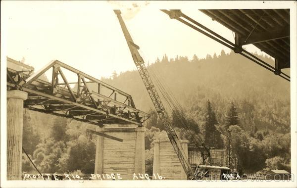 Bridge Construction Monte Rio, CA Rhea Postcard