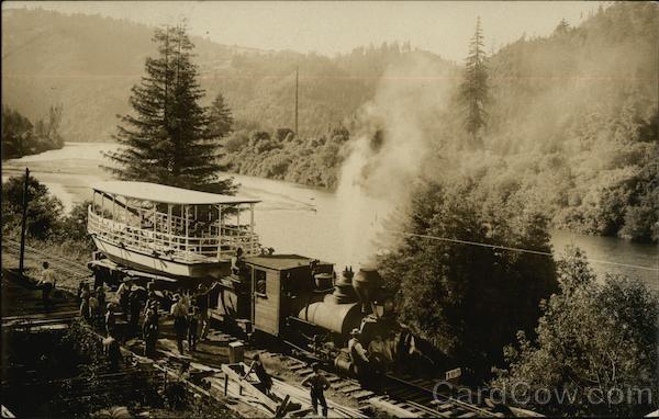 Train Carrying New Boat for Launch in the Russian River Monte Rio, CA ...