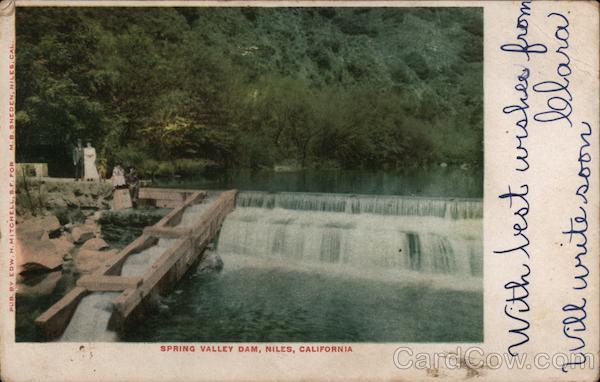 Spring Valley Dam Niles, CA Postcard