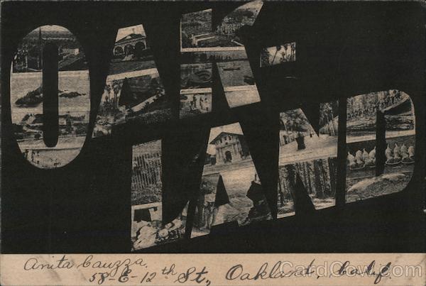 Oakland Scenes California Postcard