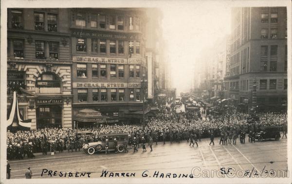 Funeral Cortege President Warren G. Harding, 8/2/1923 San Francisco, CA ...