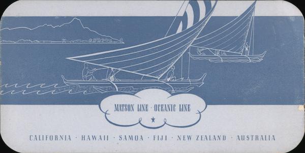Matson Line Oceanic Line Boats, Ships Other Ephemera