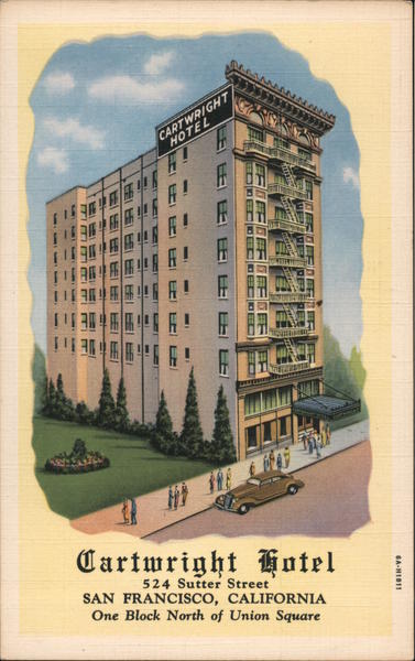 Cartwright Hotel San Francisco, CA Postcard