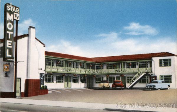 Star Motel TV Color Photograph Of Motel And Parking Lot San Francisco ...