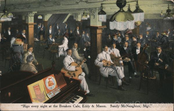"Rigo every night at the Breakers Cafe, Eddy & Mason San Francisco, CA Postcard