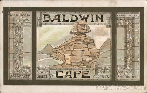 Baldwin Cafe San Francisco, CA Postcard