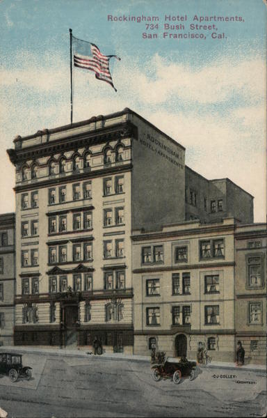 Rockingham Hotel Apartments San Francisco, CA Postcard