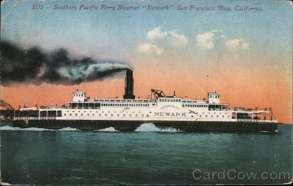Southern Pacific Ferry Steamer "Newark" San Francisco, CA Postcard