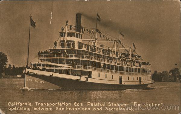 California Transportation Co's Palatial Steamer San Francisco, CA Postcard