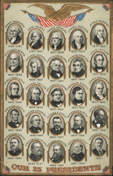 Our 25 Presidents Theodore Roosevelt Postcard