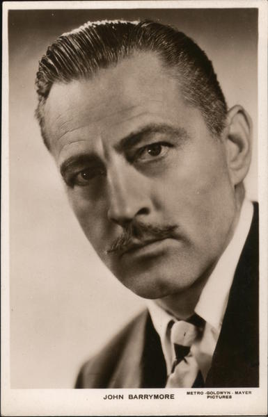 John Barrymore Actors Postcard