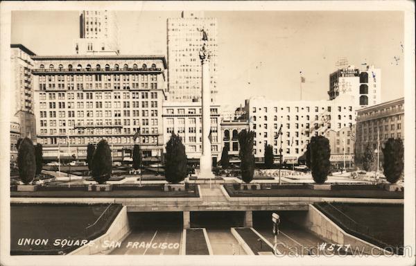 View of Union Square San Francisco, CA Postcard
