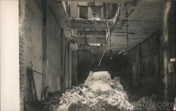Inside of a Damaged Building Earthquake San Francisco, CA Postcard