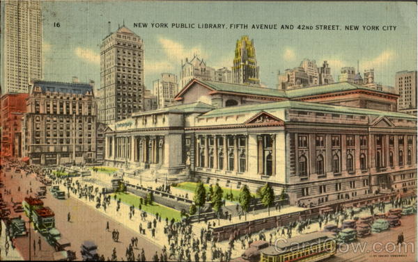 New York Public Library , Fifth Avenue And 42nd Street New York City, NY