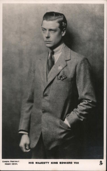 His Majesty King Edward VIII Royalty Postcard