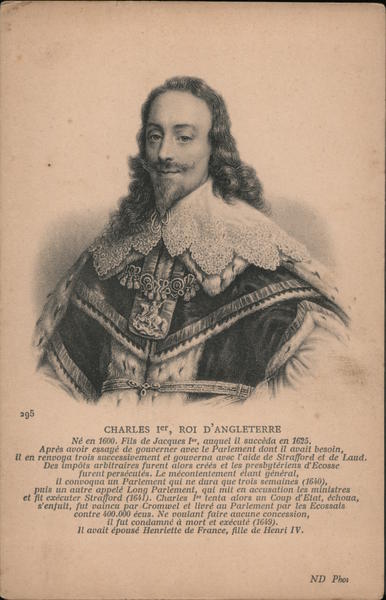 Charles I King of England Royalty Postcard