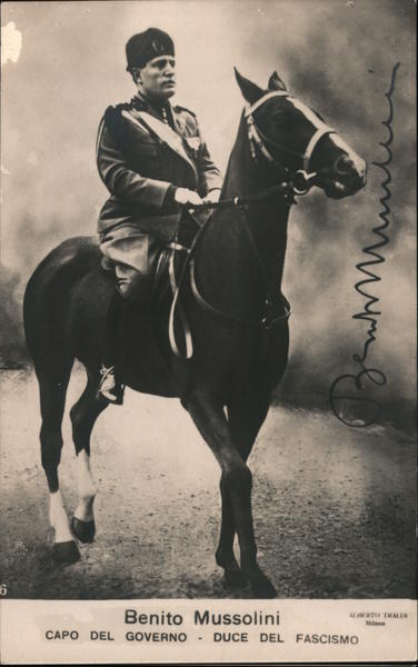 Benito Mussolini Capo Del Governo - Duce Del Fascimo World War II ...