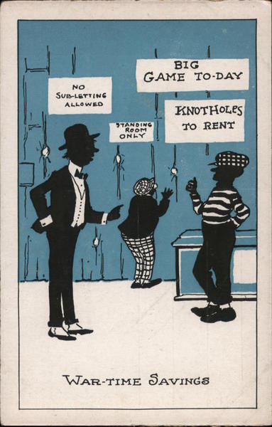 War-Time Savings Comic Postcard