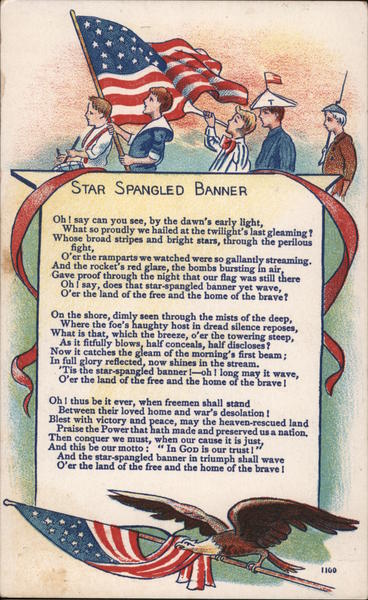 Star Spangled Banner Patriotic Postcard