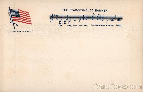 The Star Spangled Banner Patriotic Postcard