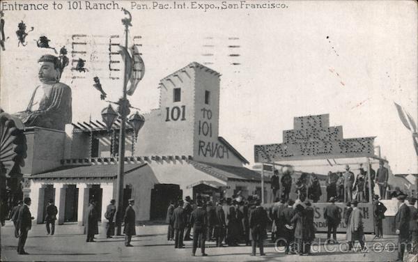 Entrance to 101 Ranch 1915 Panama-Pacific Exposition Postcard