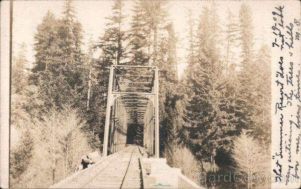 Railroad Bridge Santa Cruz, CA Postcard