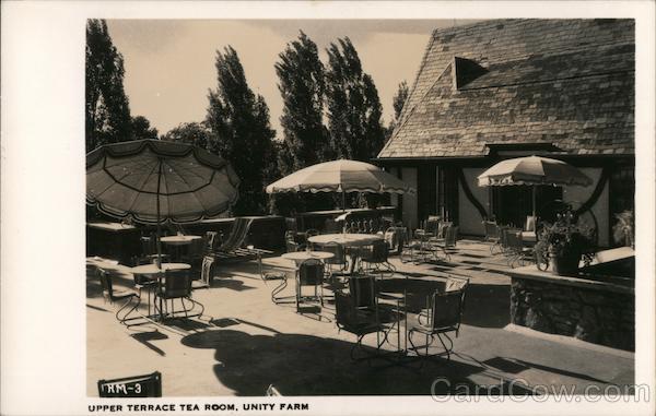 Upper Terrace Tea Room, Unity Farm Unity Village, MO Postcard