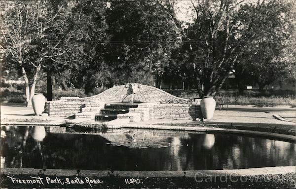 View of Fremont Park Santa Rosa, CA Postcard