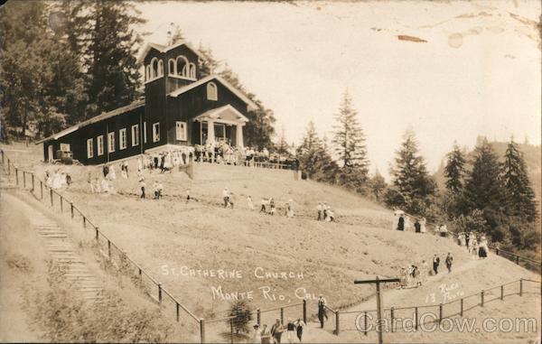 St. Catherine Church Monte Rio, CA Rhea Foto Postcard
