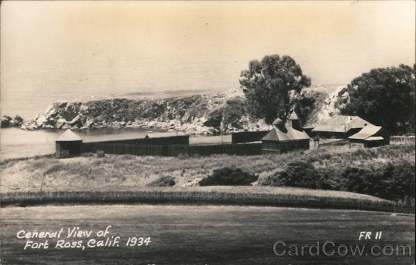 General View of Fort Ross California Postcard