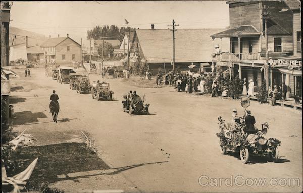 Rare: Main Street Parade View Loyalton, CA Postcard