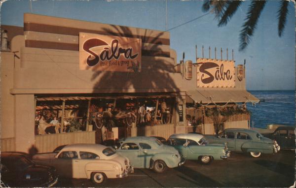 Saba Fine Food and Grog Capitola, CA Postcard