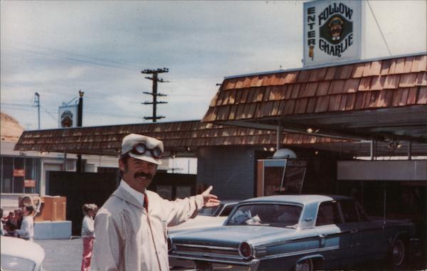 Follow Charlie Car Wash San Francisco, CA Postcard