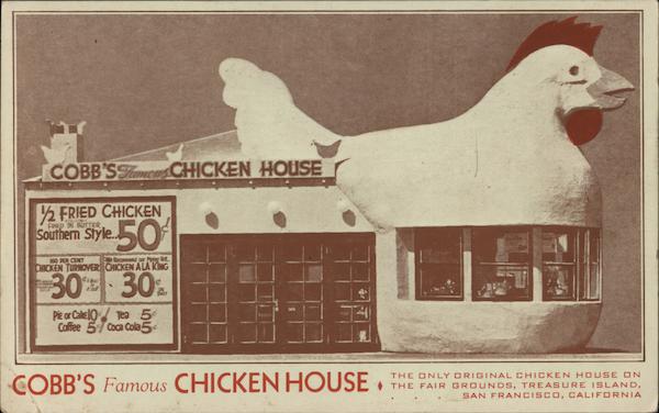 Cobb's Famous Chickenhouse San Francisco, CA Postcard