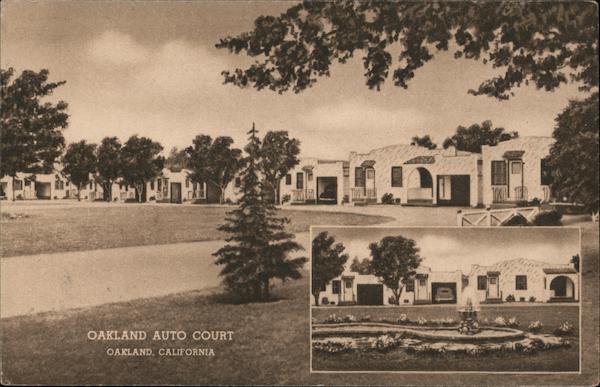 Oakland Auto Court California Postcard
