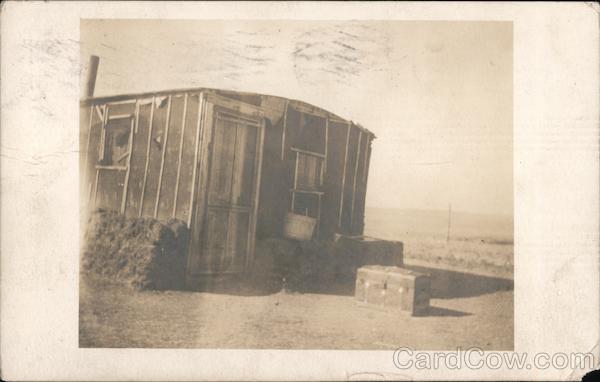 Frontier Shack, Cabin Cowboy Western Postcard