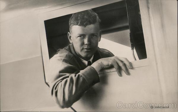 Captain Charles A. Lindbergh Aviators Postcard