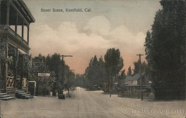 Street Scene Kentfield, CA Postcard
