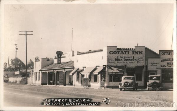 Street Scene Cotati, CA JCCK Postcard