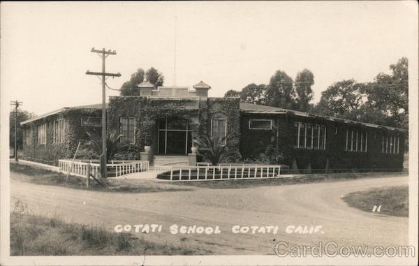 School Building Cotati, CA II Postcard
