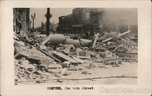 The Main Street Compton, CA Postcard