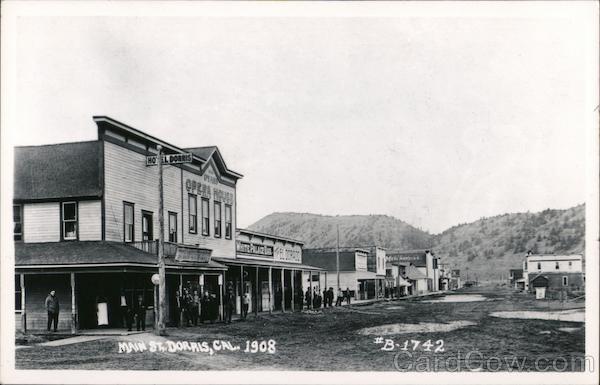 Main Street Dorris, CA Postcard