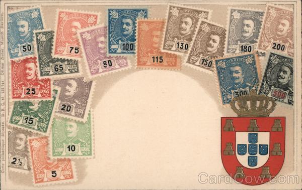 Postage Stamps in various colors and denominations Stamp Postcards Postcard